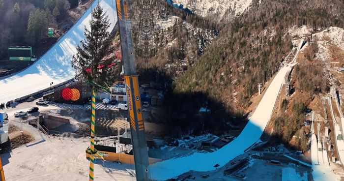 V Planici postavili najvišji mlaj v Sloveniji: Vse je nared za ...